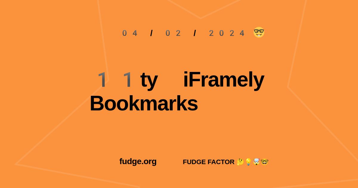 11ty iFramely Bookmarks