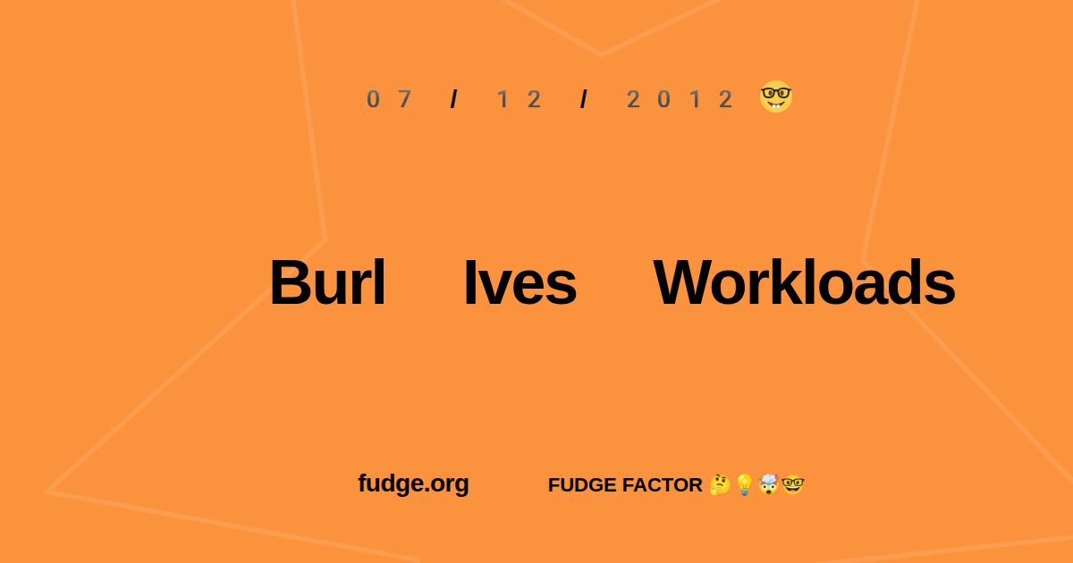 Burl Ives Workloads (2012) by Jay Cuthrell