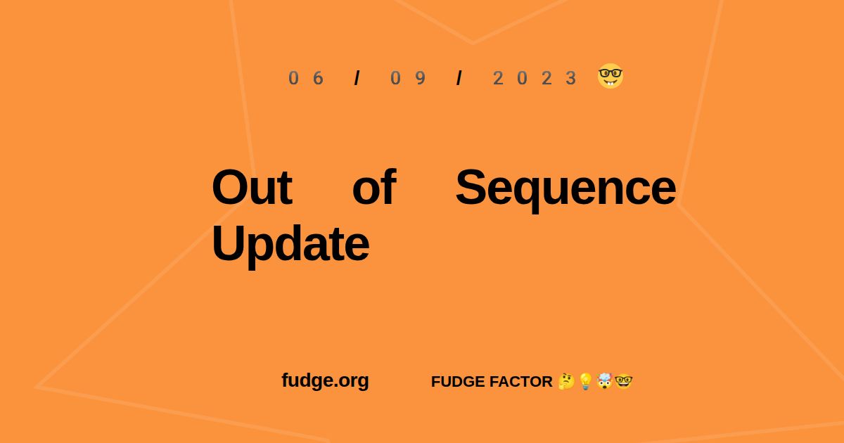 Out of Sequence Update (2023) by Jay Cuthrell